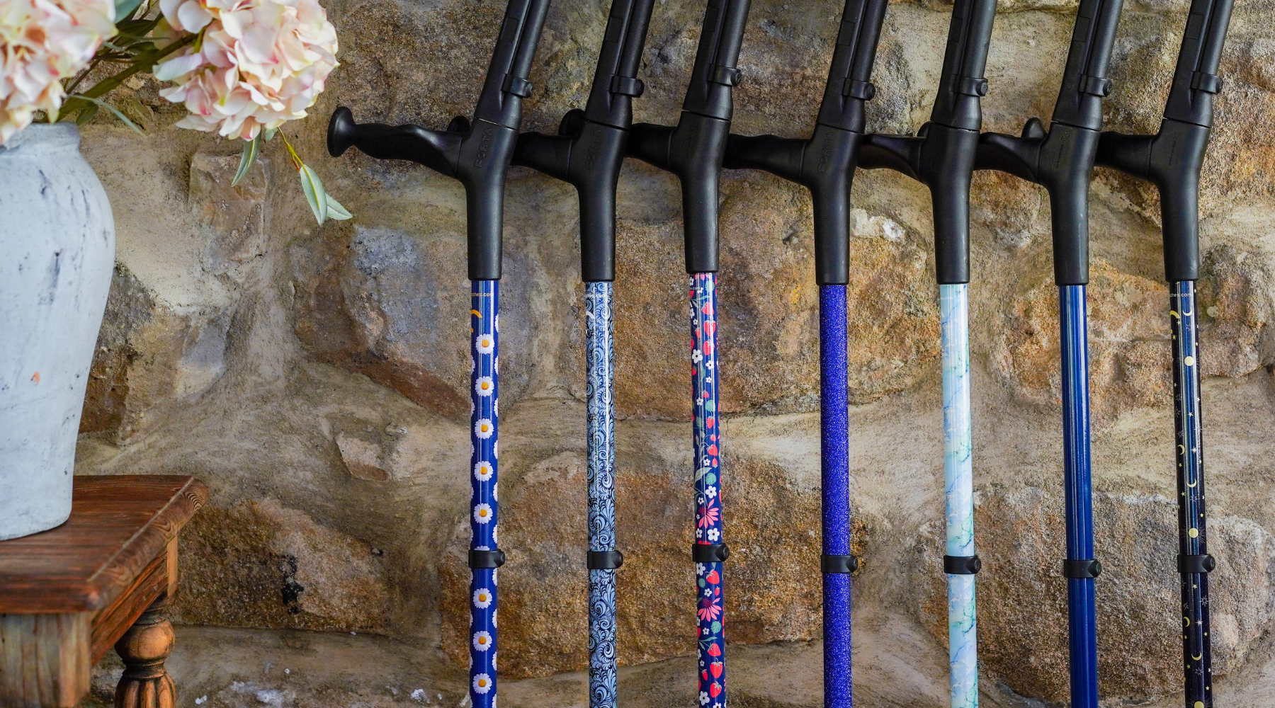 Blue Walking Sticks & Crutches | Blue Walking & Mobility Aids