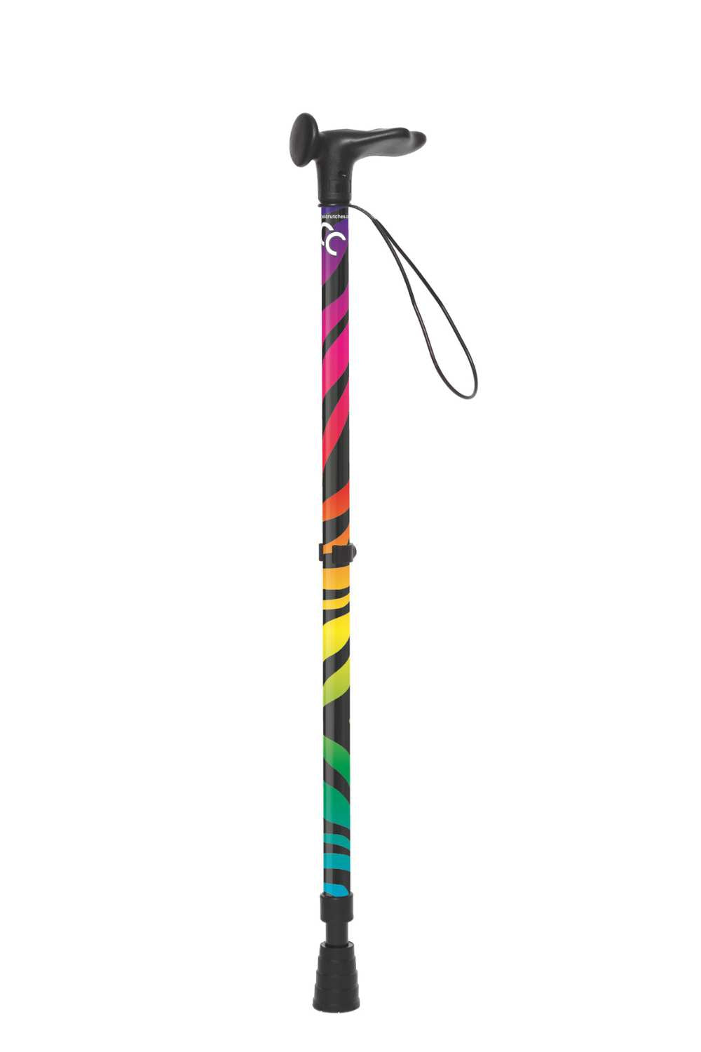 Rainbow Zebra | Patterned Walking Sticks | Cool Crutches