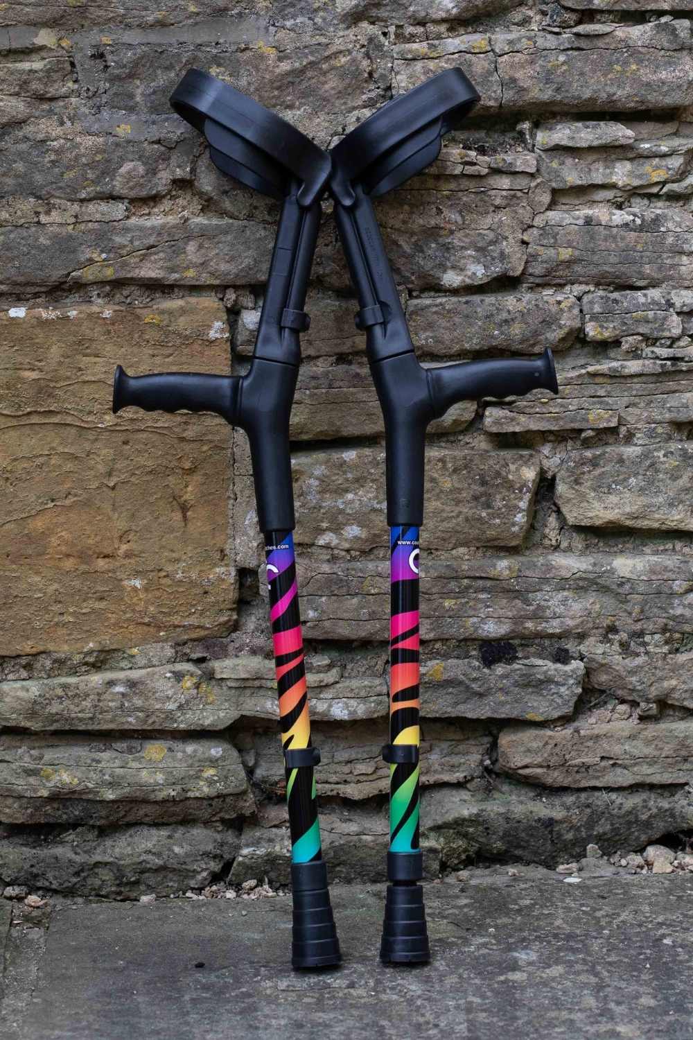 Rainbow Zebra Kids Crutches | Children's Crutches | Fun Crutches for ...
