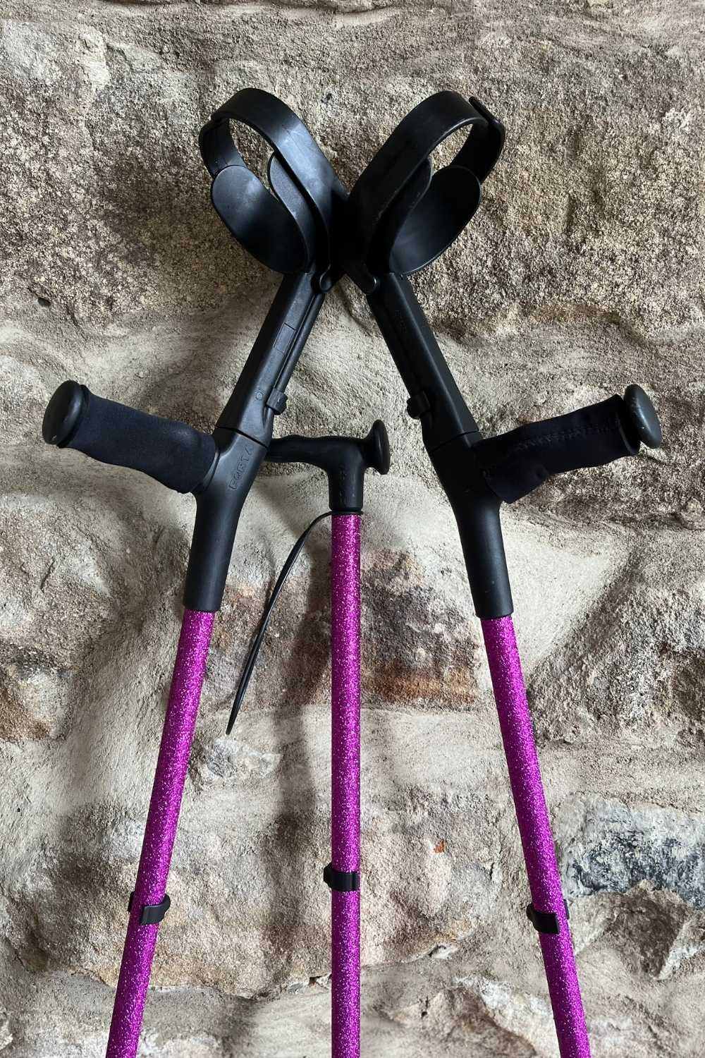 Pink Glitter Walking Aids | Stylish Mobility Accessories – Cool Crutches