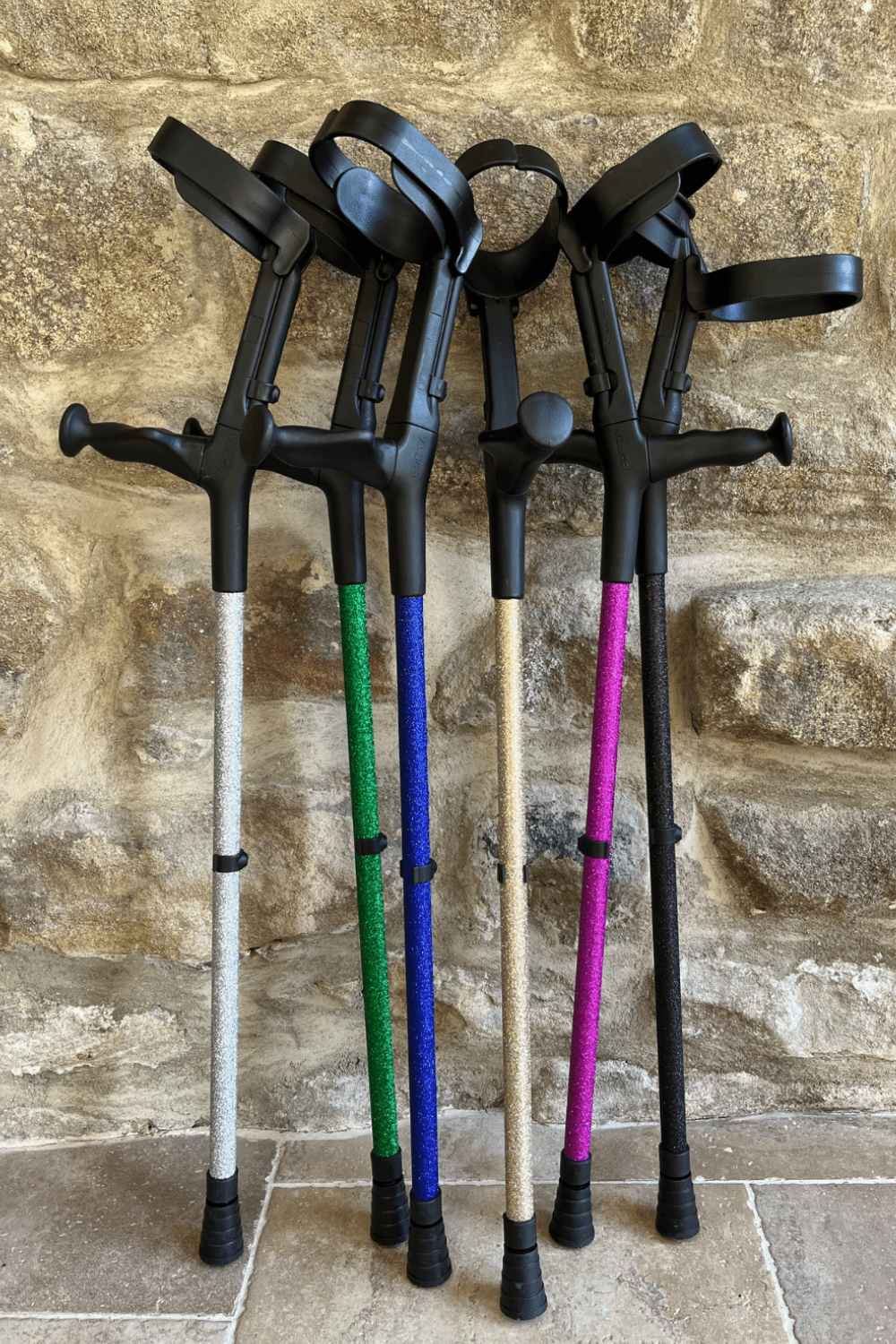 Silver Glitter Crutches | Comfortable Crutches | Cool Crutches